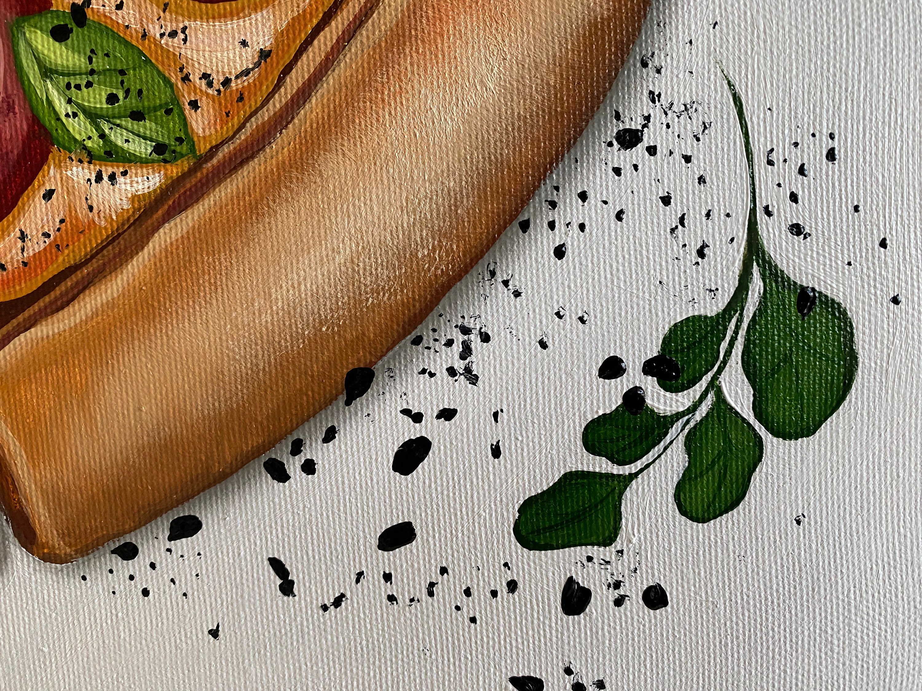 Pizza Painting, Pizzeria Decor, Canvas Wall Art, New York Style Pizza ...