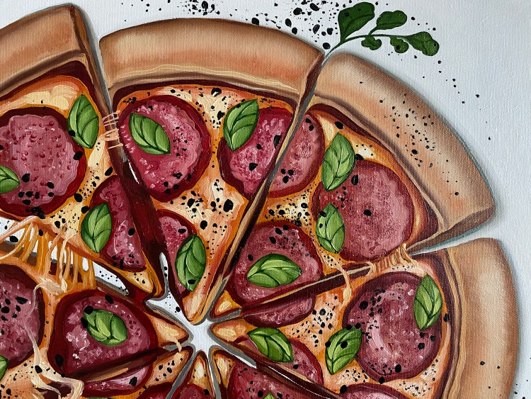 cheap wholesalers 14 Pizza painting, pizzeria decor, canvas wall art ...