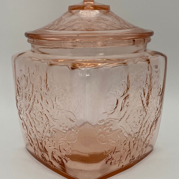 Pink Glass Jar - Etsy