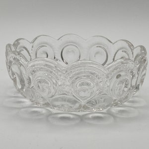 Vintage LE Smith Glass Co Moon and Stars Clear Glass Dessert Berry ...