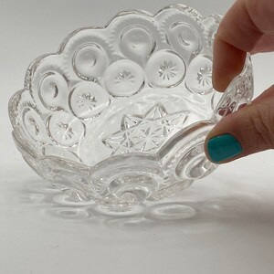 Vintage LE Smith Glass Co Moon and Stars Clear Glass Dessert Berry ...