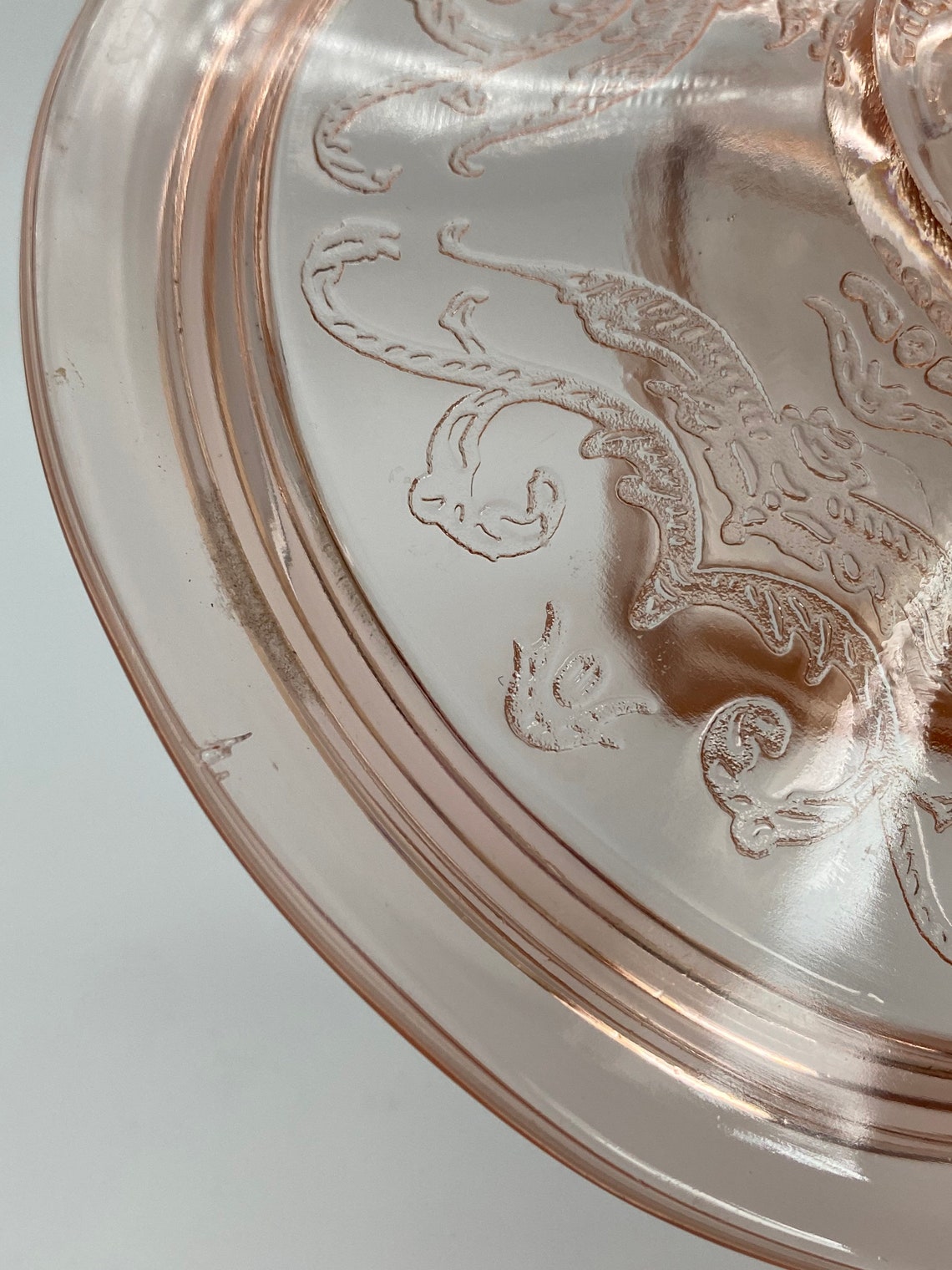 Vintage Pressed Madrid Pink Cookie Jar by Federal Glass Co. - Etsy