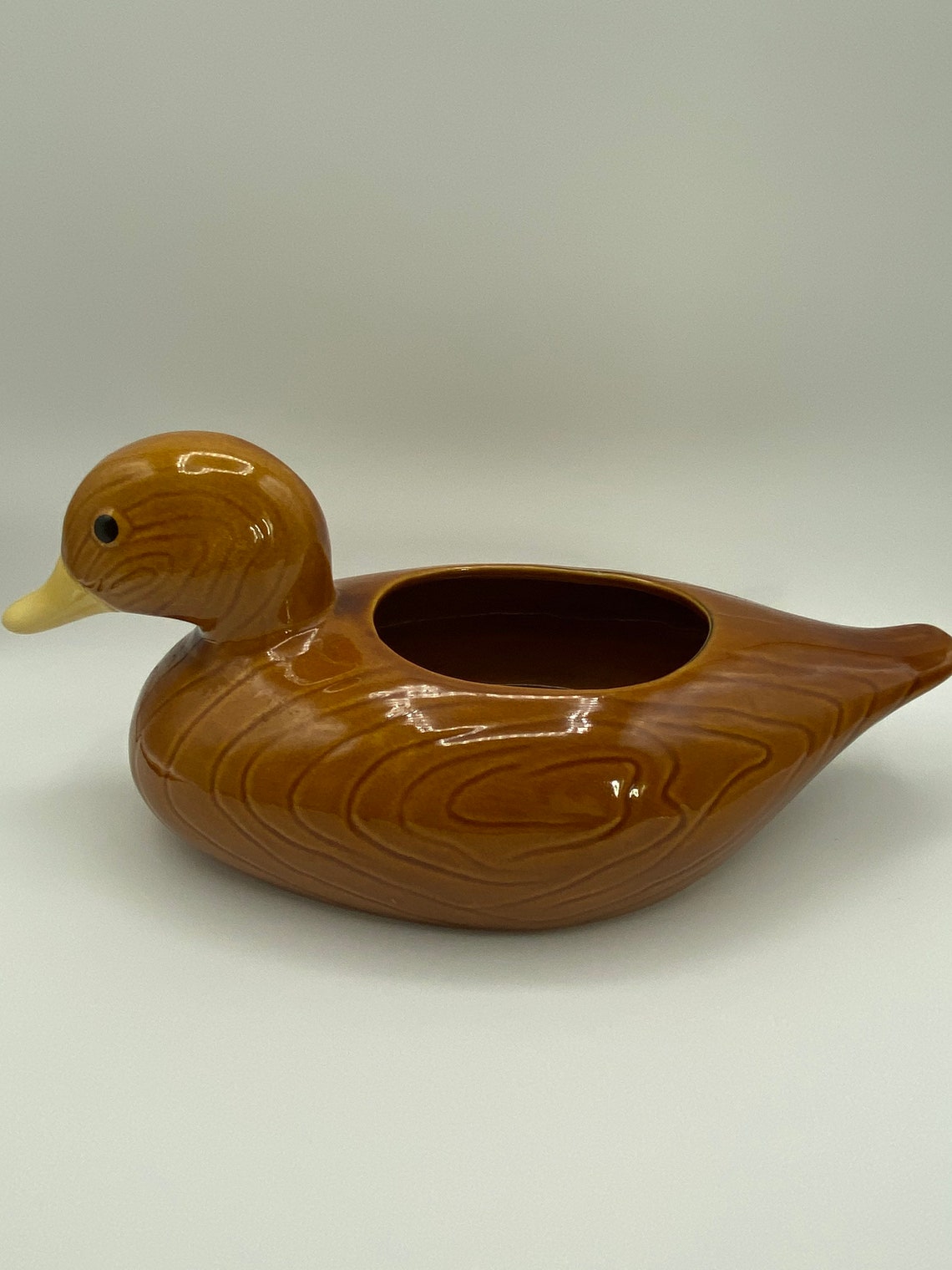 LARGE Vintage FTD Ceramic Duck Planter Bird Water Fowl - Etsy