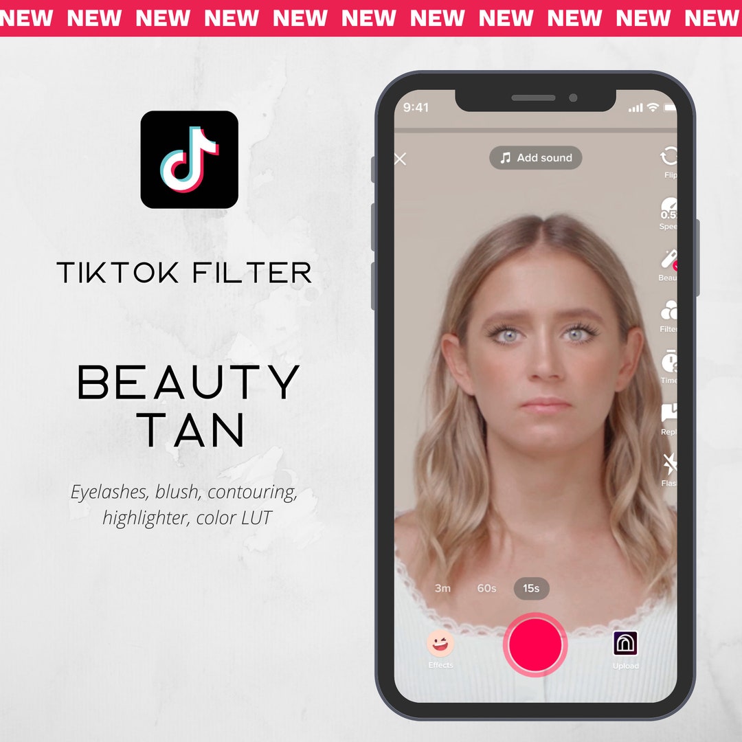 Tiktok Filter "beauty Tan" With Preset + Eyelashes and Blush | Effect ...