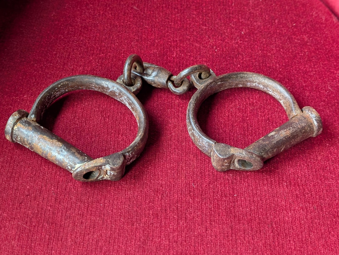 Antique Hiatt Darby Handcuffs. 19th Century British Made. Victorian ...