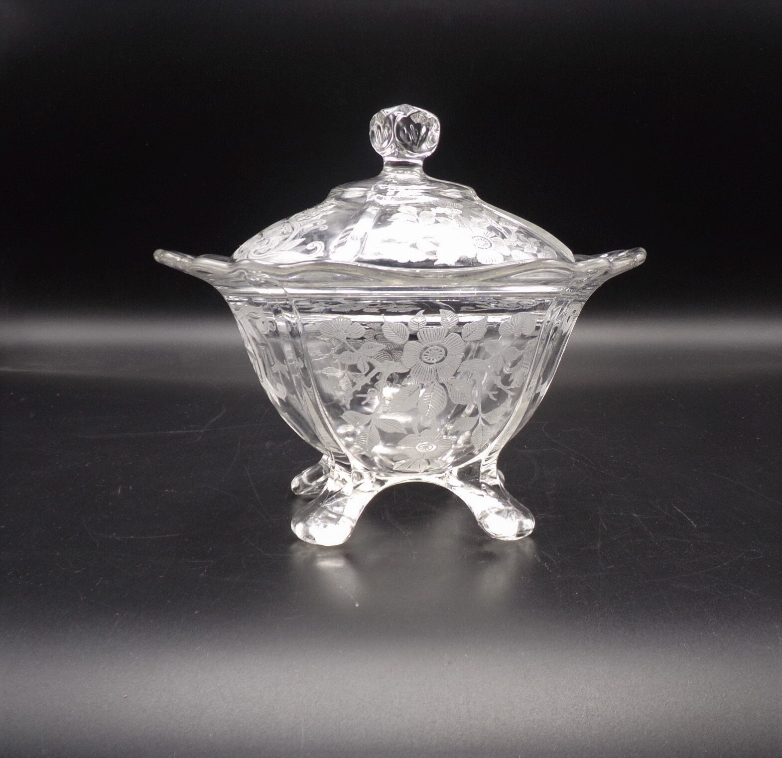Apple Candy Dish Glass