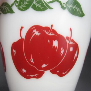 Hazel Atlas APPLES Mixing Bowl - Red and Green on Milk Glass - Etsy