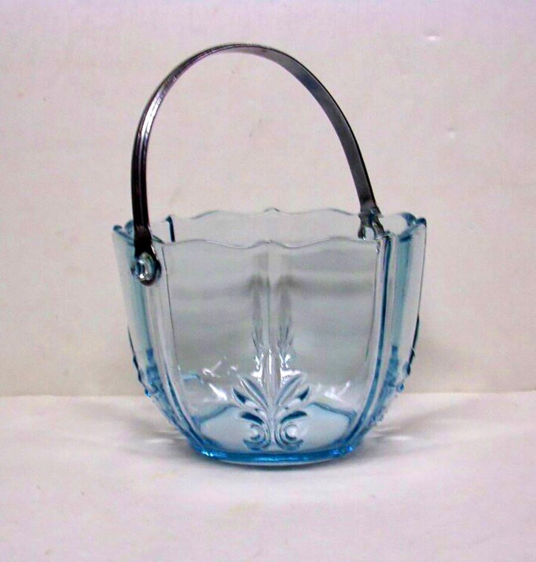 Fostoria Baroque Azure Blue Ice Bucket Depression Glass Barware - Etsy