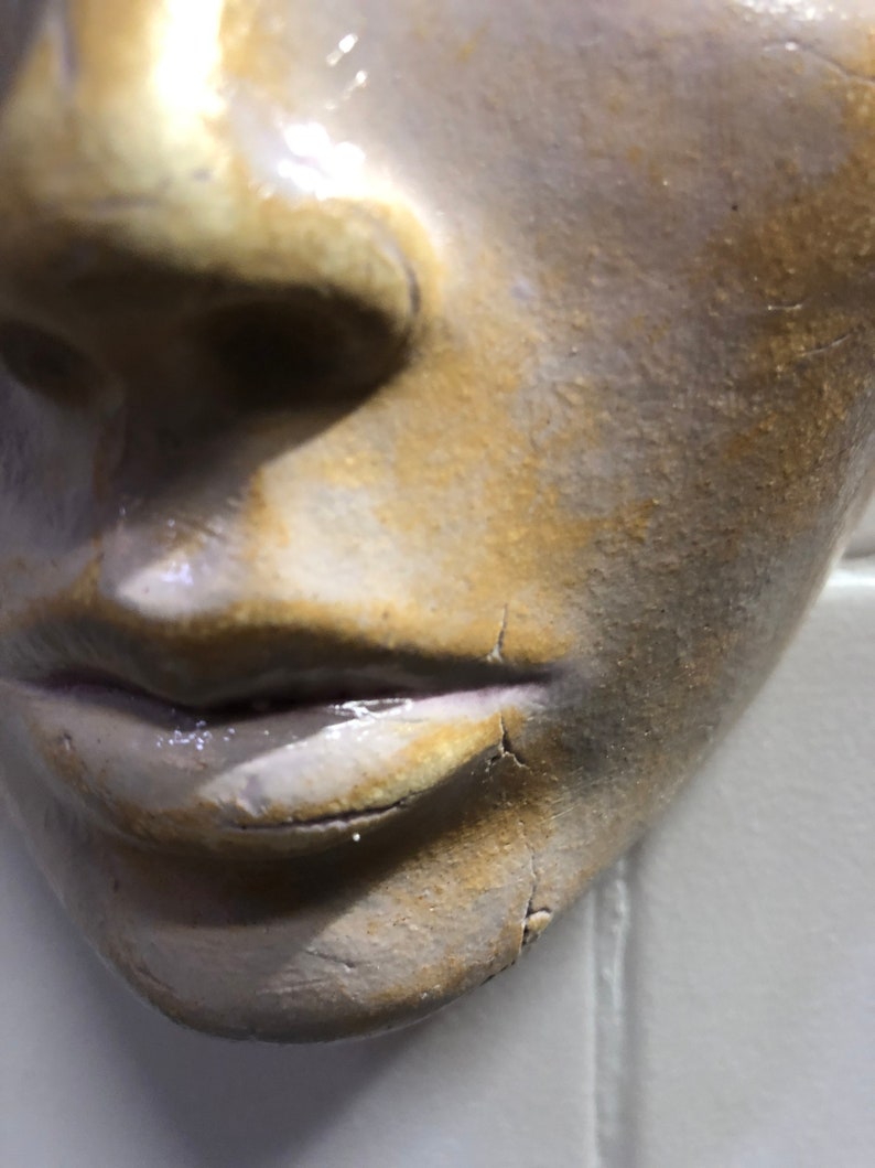 Art Ceramic Mask Unique/art Clay Mask/ Pink Mask - Etsy