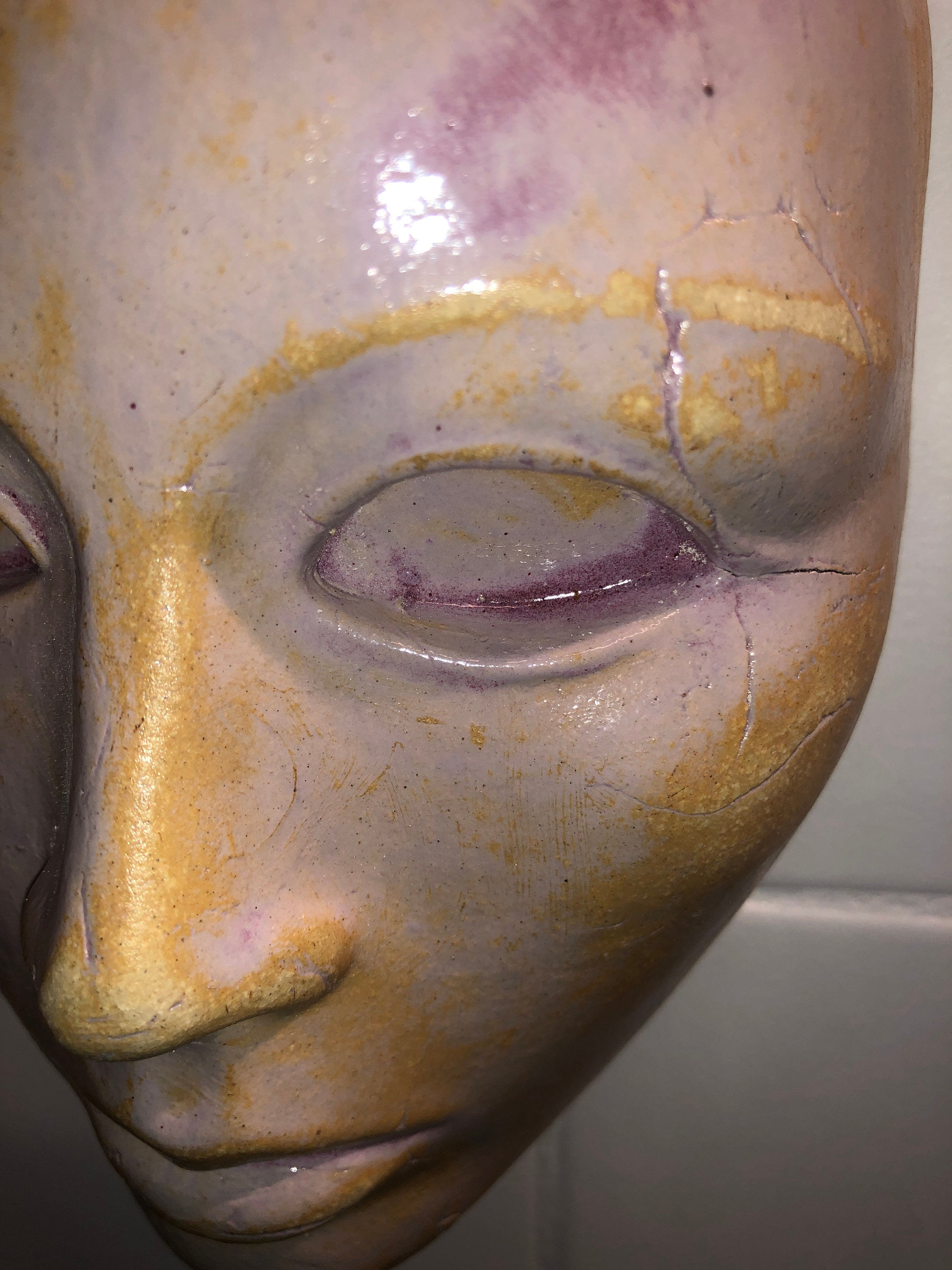 Art Ceramic Mask Unique/art Clay Mask/ Pink Mask - Etsy