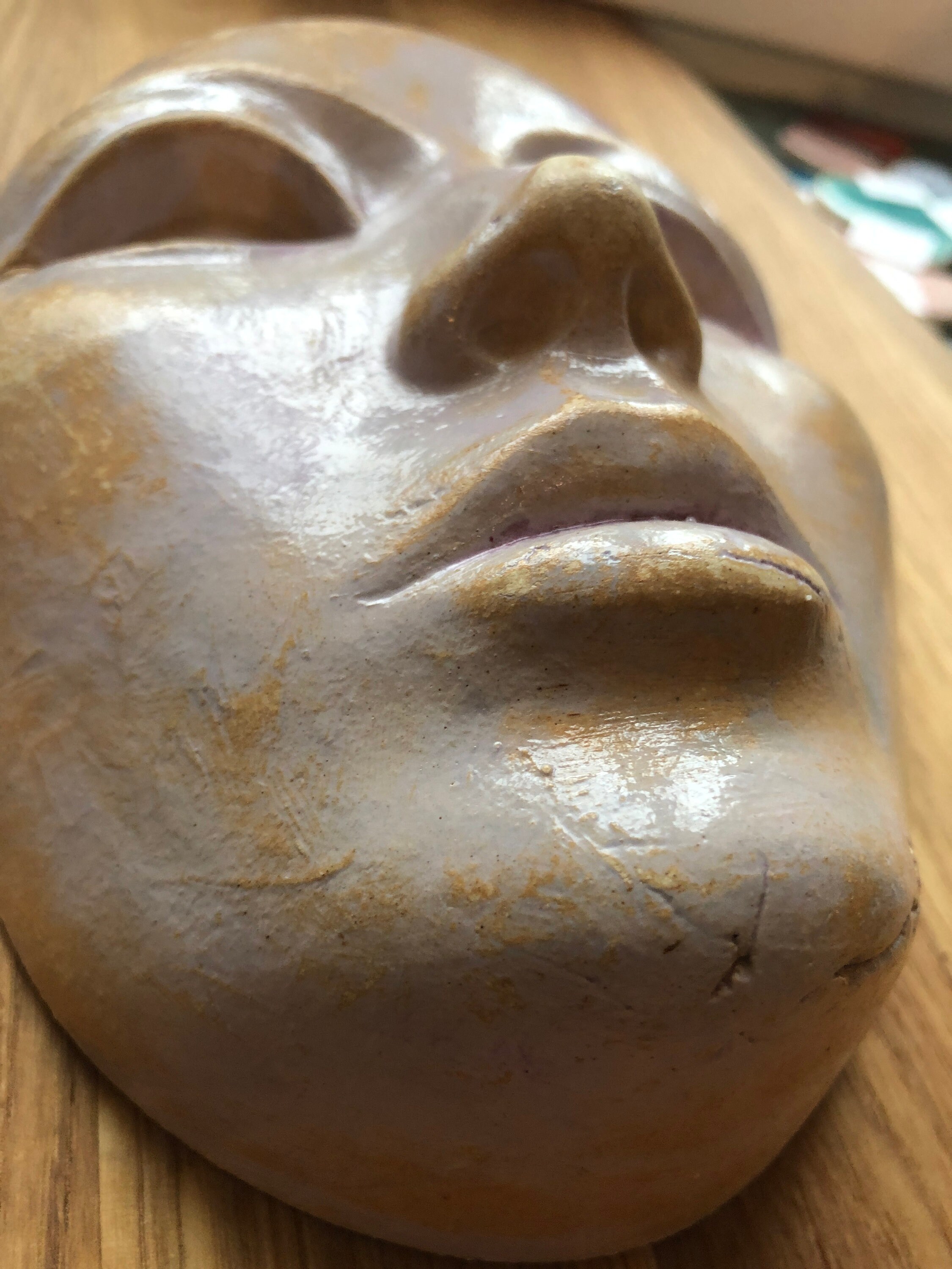 Art Ceramic Mask Unique/art Clay Mask/ Pink Mask - Etsy