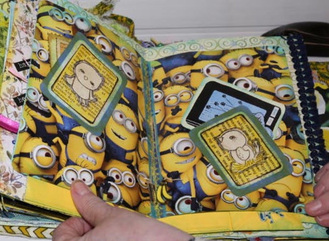 Handmade Chunky Mellow Yellow Minions Junk Journal, Scrapbooking ...