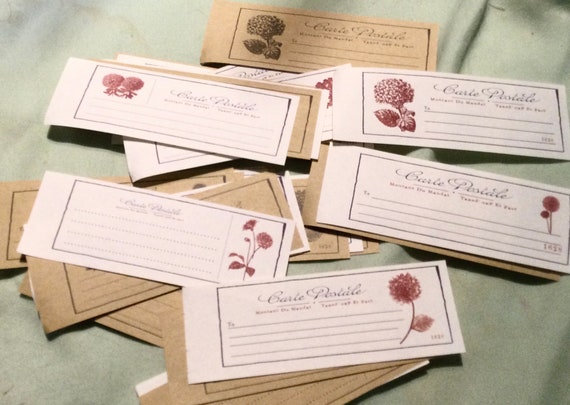 Mini Nature Note Papers Choice of 7 Sets. Junk journaling | Etsy