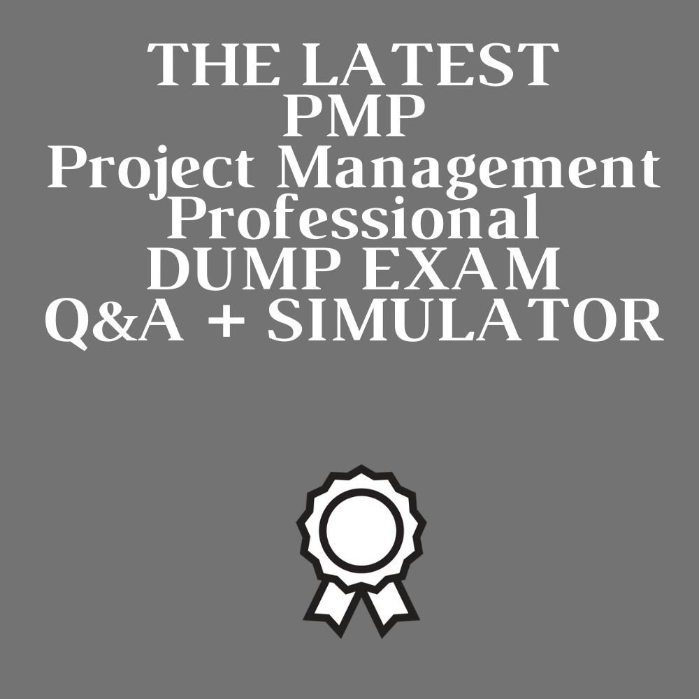 Project Management Professional Certification PMP Exam Q&a+simulator - Etsy
