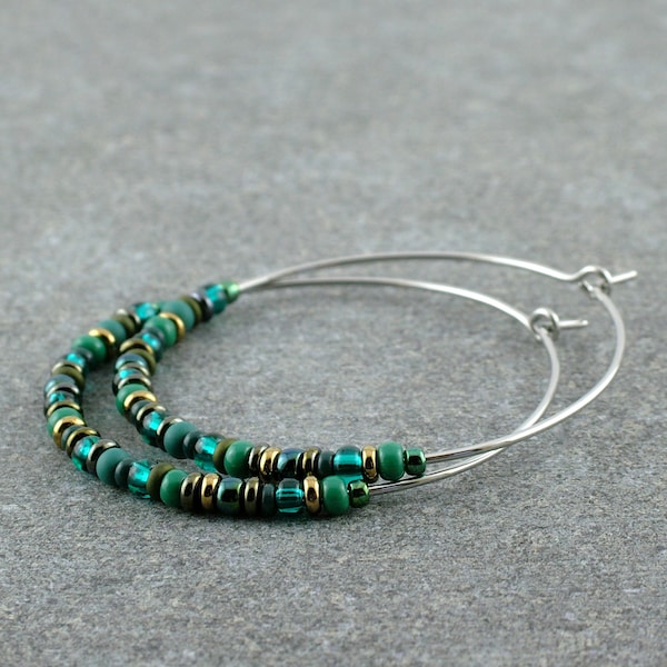 Seed Bead Hoops - Etsy