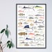 24x36 Gamefishes of the Texas Coast Poster; Texas Fish Poster - Etsy