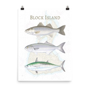18x24 Block Island NOAA Chart Poster; Block Island Nautical Chart ...