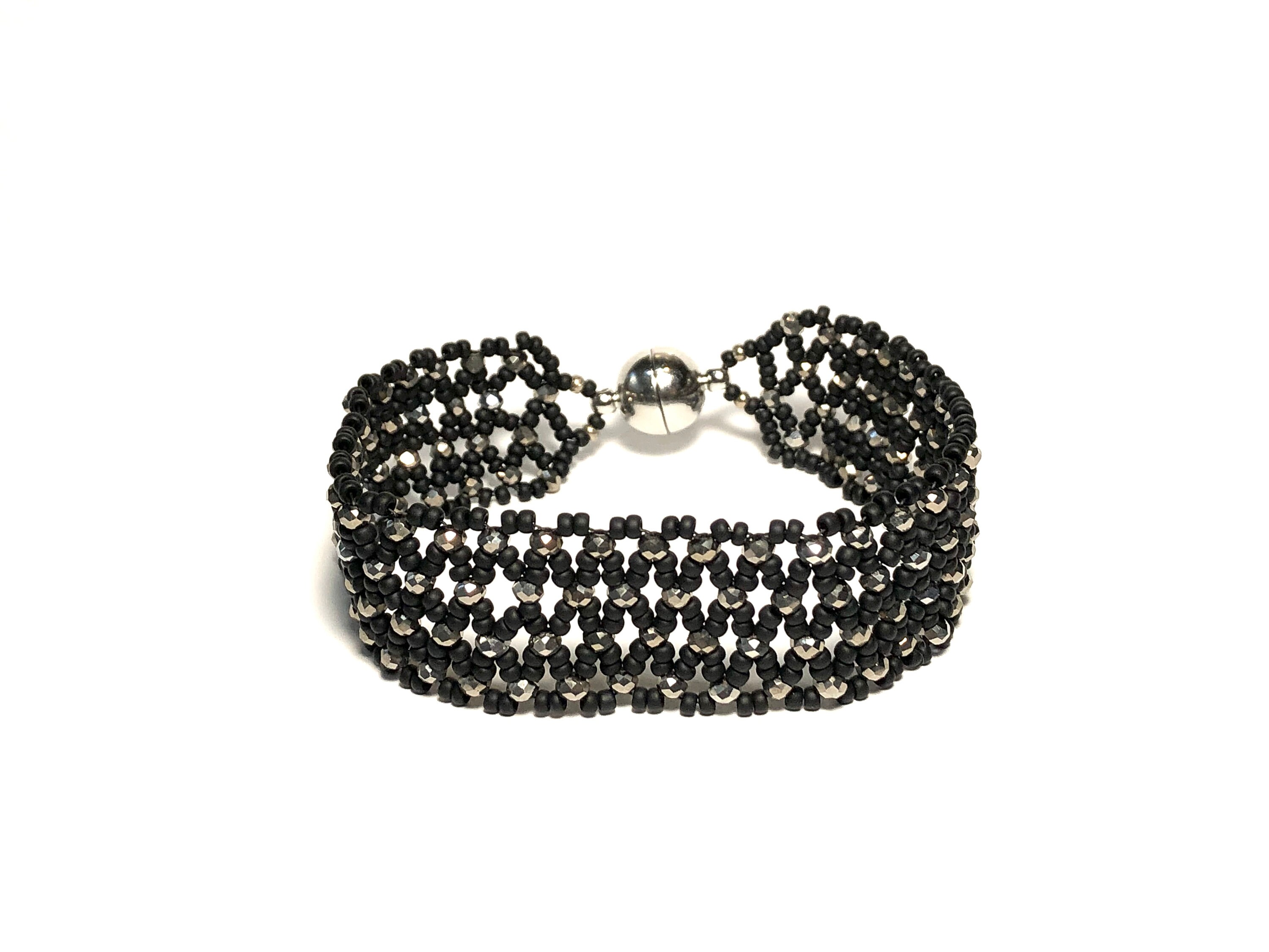 Beautiful Netted Bracelet Two Colors-black Silver/silver - Etsy
