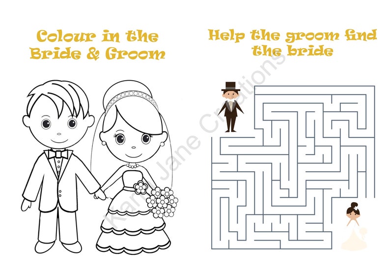 Editable, Customisable Kids Wedding Activity Book, for Children ...