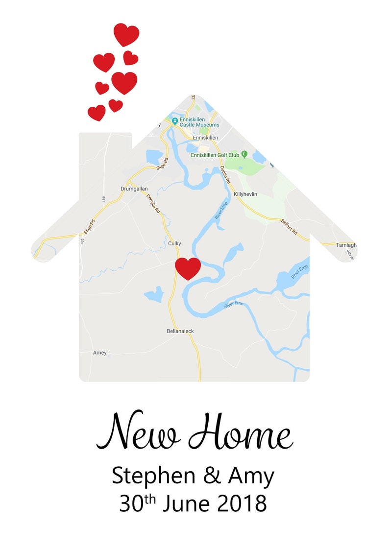 Personalised New Home Design, Housewarming Gift, Personalised New Home ...