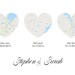 Personalised Three Heart Map Design, Locations, Wedding Gift ...
