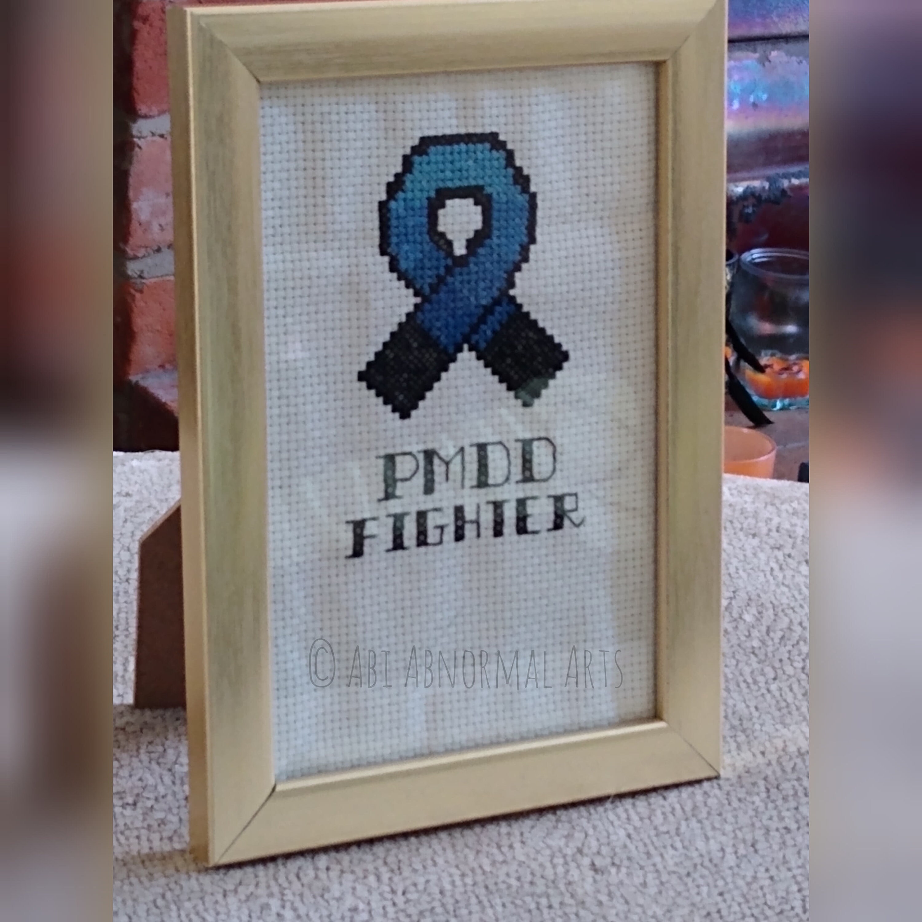 PMDD Fighter Awareness Ribbon Pattern Only - Etsy