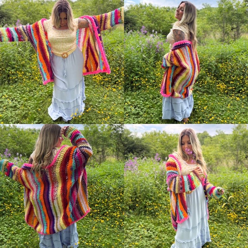 Crochet Knit Ruana - Etsy