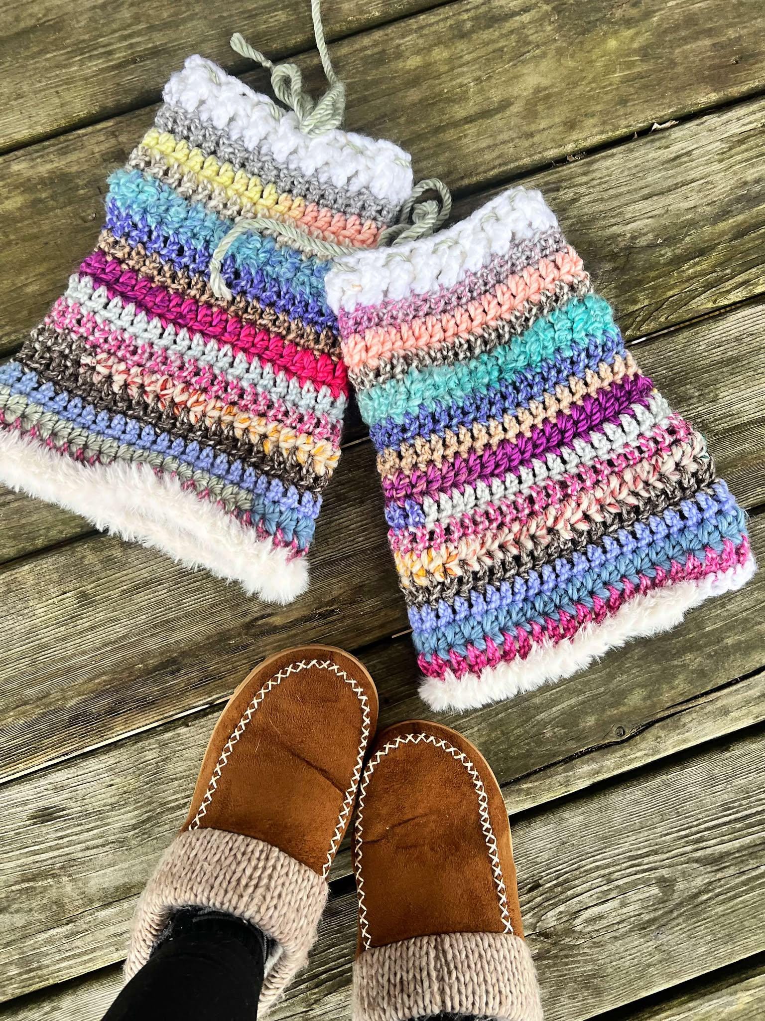 Flared Leg Warmers Pattern - Beginner Friendly Bell Boot Warmer Crochet ...