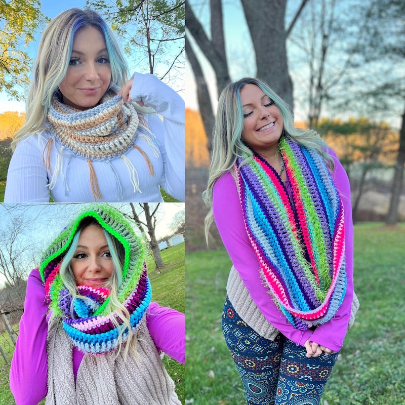 Crochet Scrap Scarf Pattern - Etsy