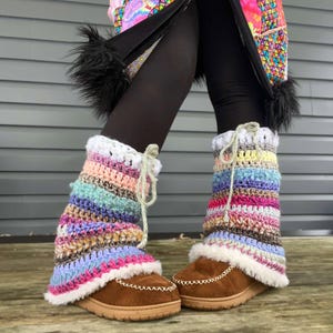Flared Leg Warmers Pattern - Beginner Friendly Bell Boot Warmer Crochet ...