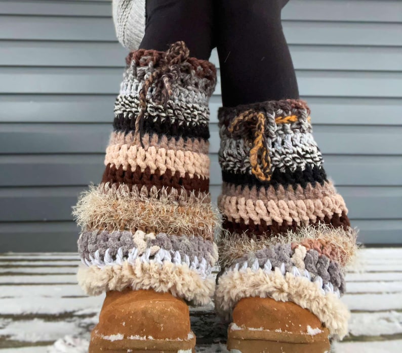 Flared Leg Warmers Pattern - Beginner Friendly Bell Boot Warmer Crochet ...