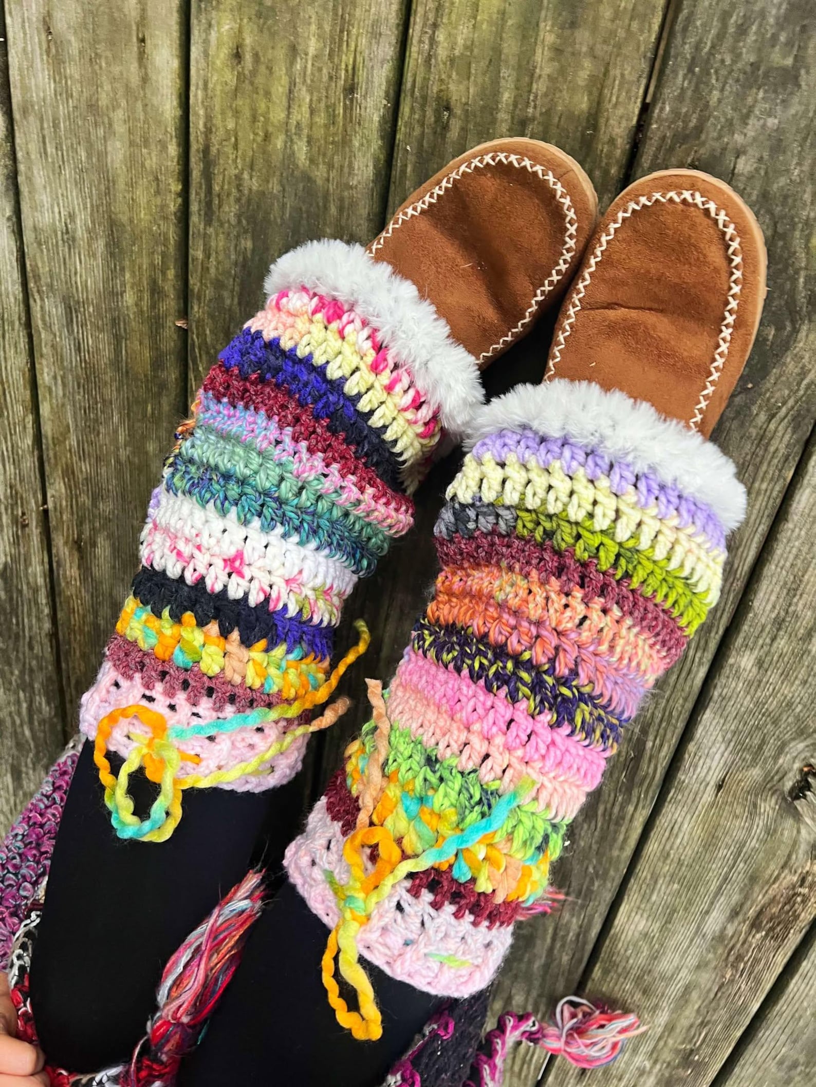 Flared Leg Warmers Pattern - Beginner Friendly Bell Boot Warmer Crochet ...
