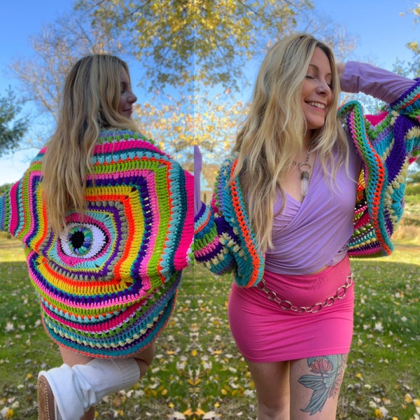 Psychedelic Sweater - Etsy