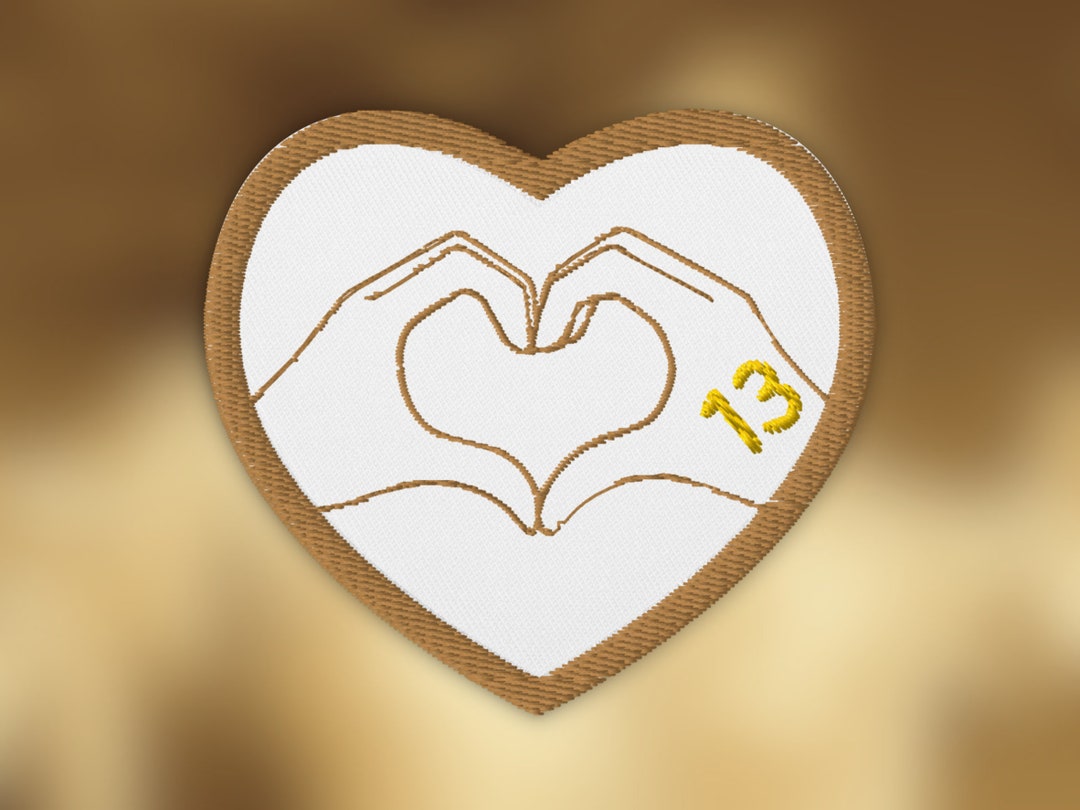 Heart Hand Embroidered Patch, Heart Hand, 13 Hands, Heart Hands Patch ...
