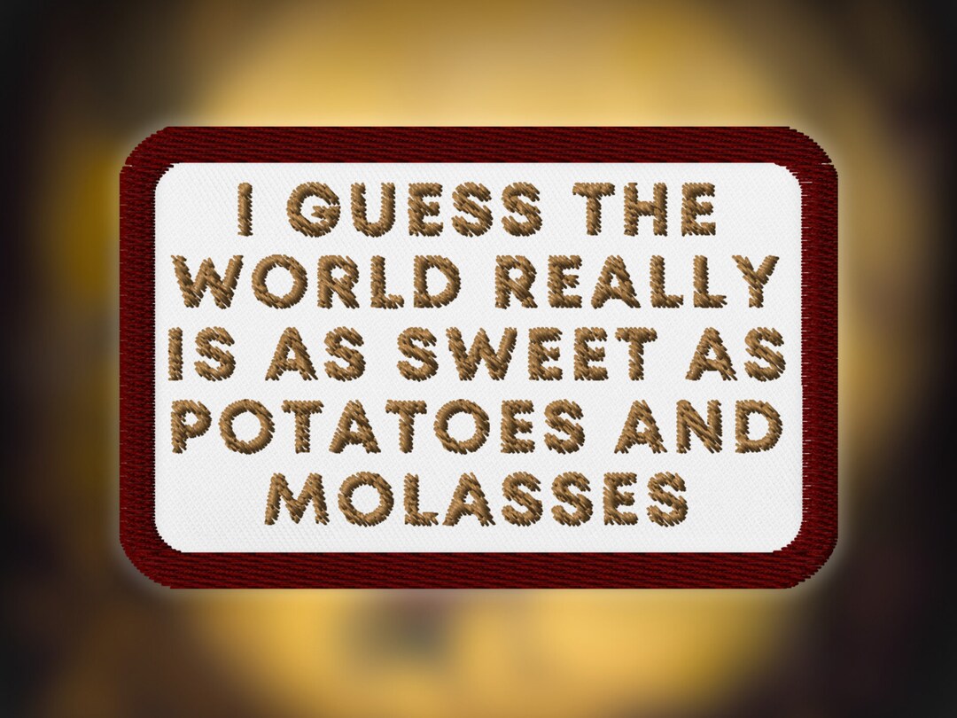 Potatoes and Molasses Embroidered Patch, Halloween Patch, Over the ...