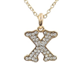 Letter X Necklace - Etsy