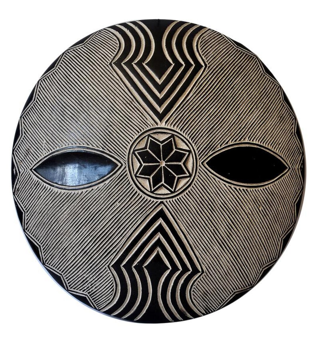 African Shield Wood Carved Wall Decor Tribal Shield - Etsy