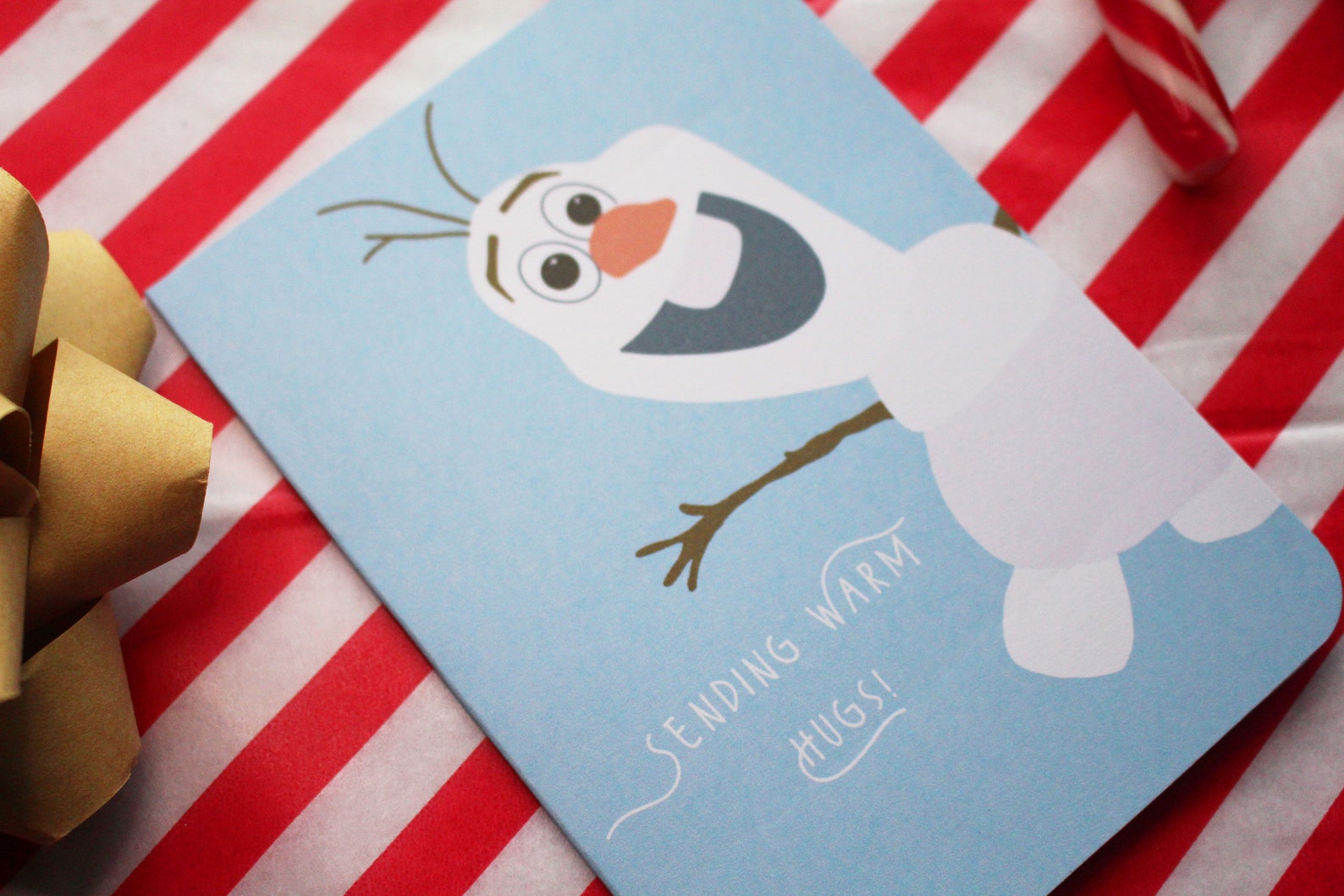 Adorable Disney's Frozen Olaf Blank Christmas Card 100% | Etsy