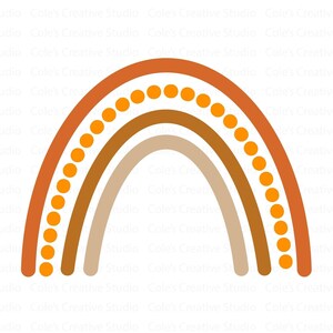 Fall Colors Boho Rainbow Svg, Boho Rainbow Svg, Rainbow Svg, Boho ...