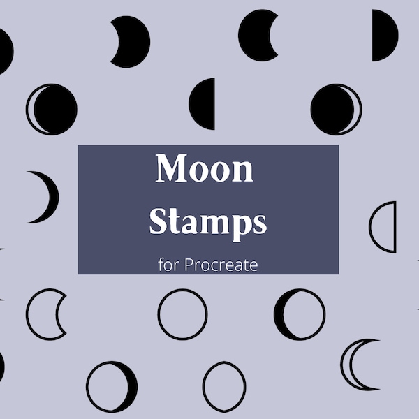 Moon Stamp - Etsy