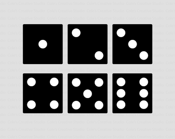 Dice SVG, Four Dice Svg, Dice Black and White Silhouette, Cut File ...