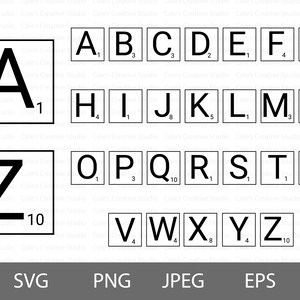 Tile Alphabets Svg Bundle, Tile Alphabet Svg, Tile Letters Svg, Word ...