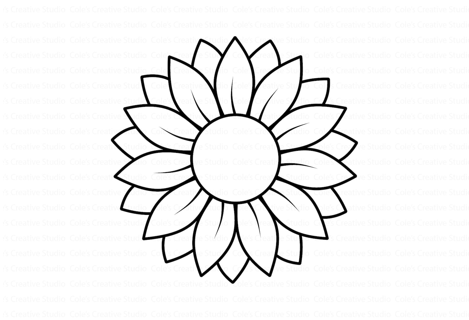Sunflower Outline Svg, Sunflower Svg, Sunflower Png, Sunflower Clipart ...