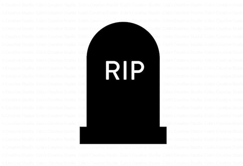 Tombstone Silhouette Svg, Rip Svg, Tombstone, Headstone, Gravestone ...