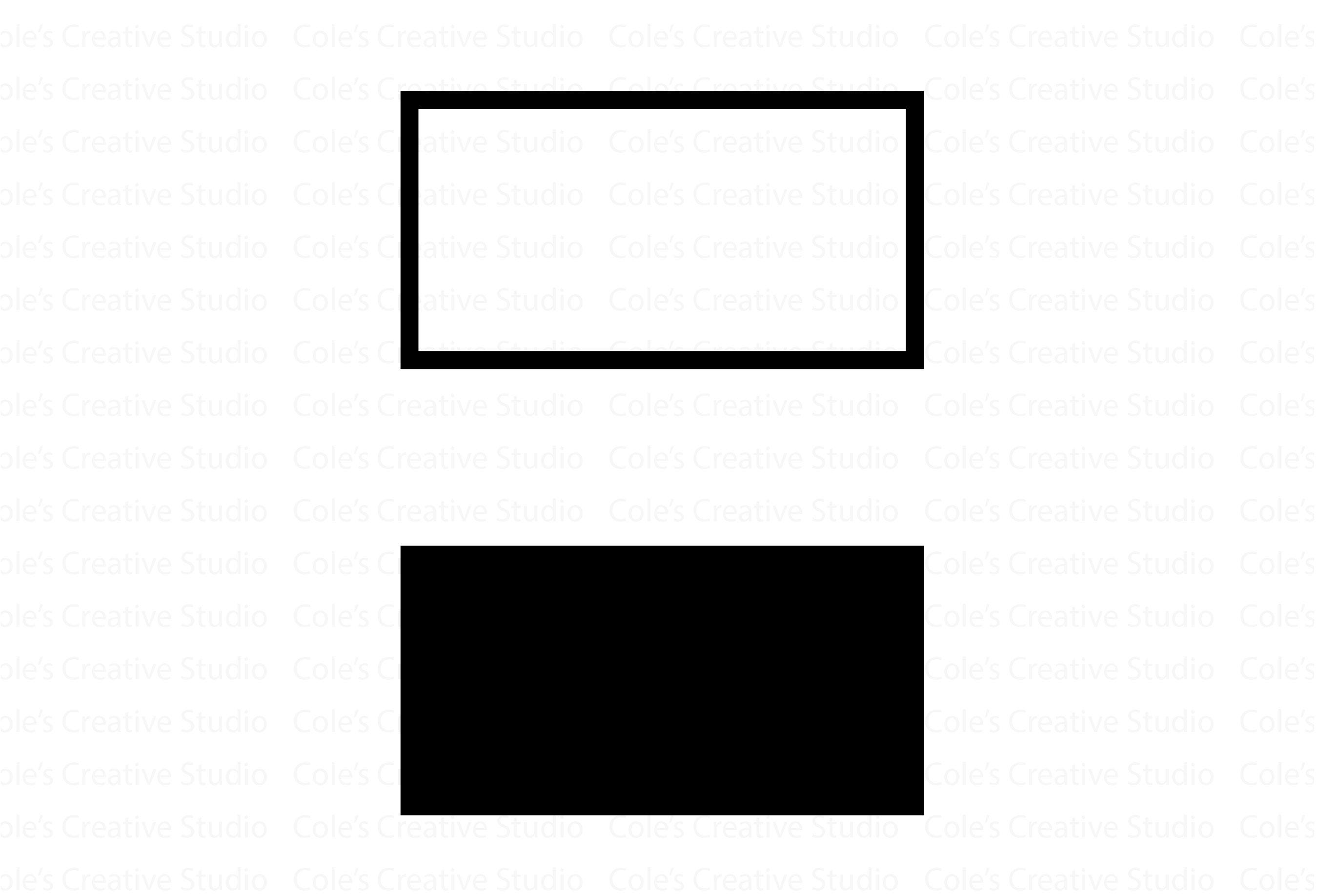 Filled Rectangle SVG, Rectangle Outline Svg, Filled Rectangle ...
