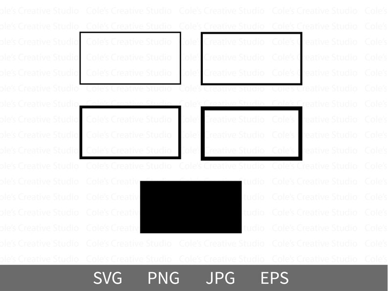 4 Rectangle Frames SVG, Rectangle Outline Svg, Filled Rectangle ...