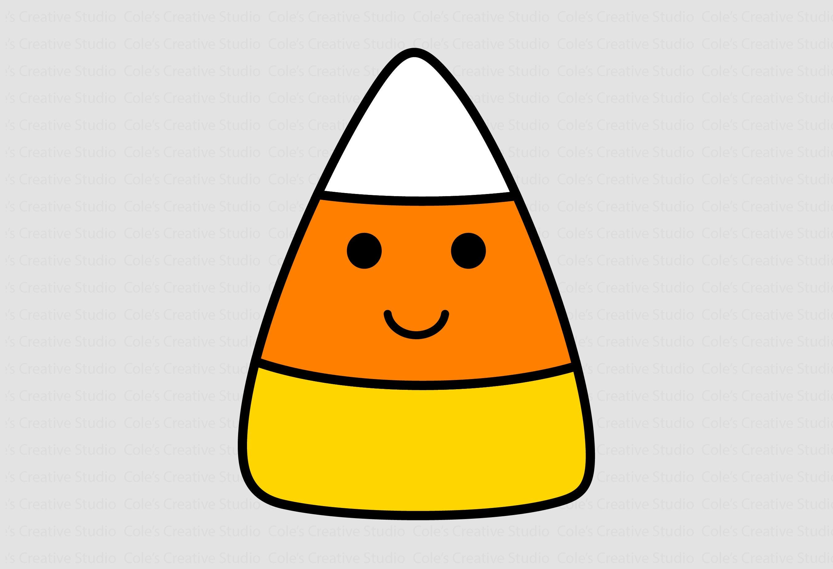 Smiling Candy Corn SVG, Cute Candy Corn Svg, Simple Candy Corn, Candy ...