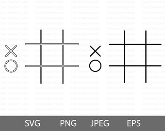 Tic Tac Toe Grid Svg - Etsy