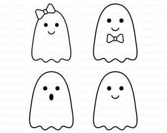 Ghost Face SVG, Cute Ghost SVG, Halloween SVG Bundle, Halloween Svg ...