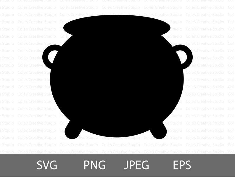 Cauldron Silhouette Svg, Cauldron, Cauldron Shape, Witchy Svg, Spooky ...